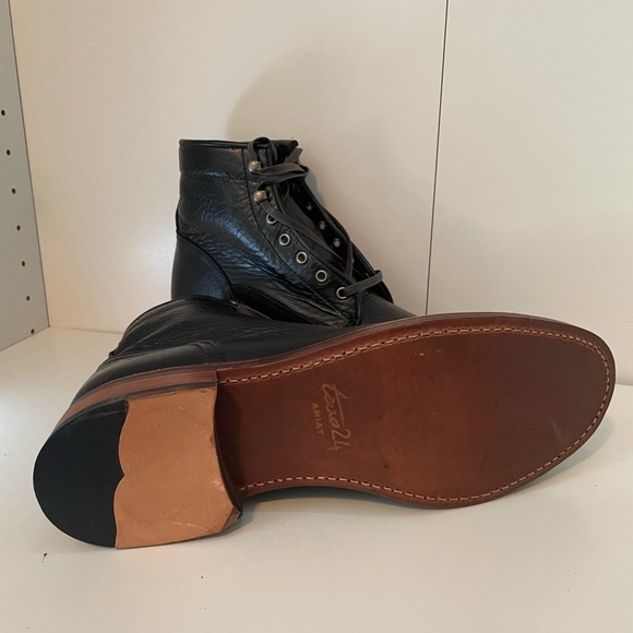Ariat | Shoes | Ariat Two24 Black Bison Leather Boots | Poshmark